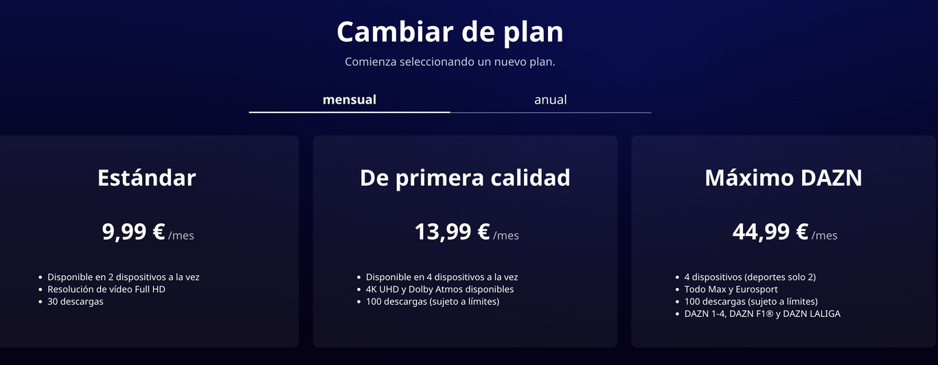 Max ya incluye su nuevo plan con DAZN incorporado: esto es todo lo que ...