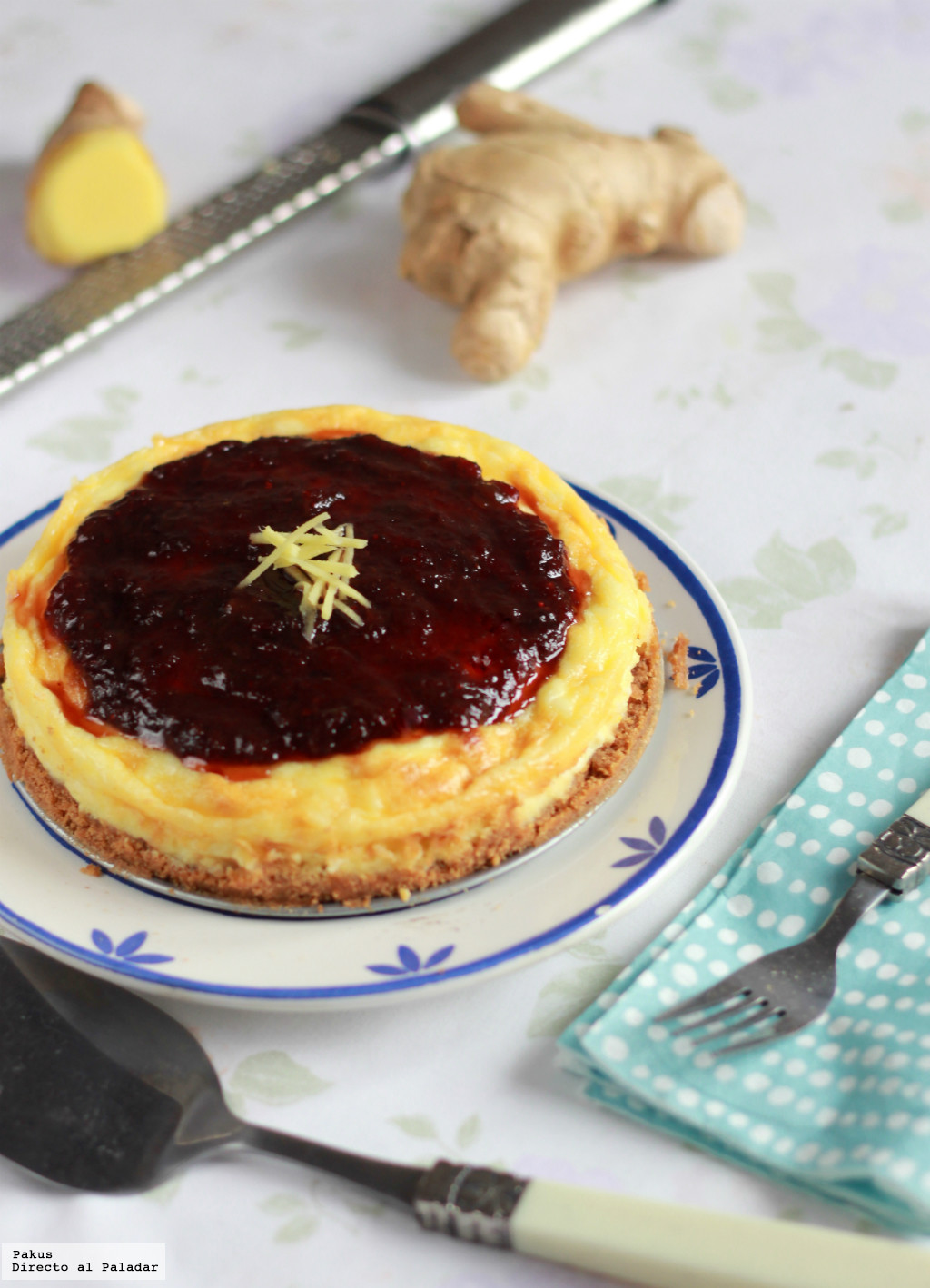 Ginger cheesecake, tarta de queso y jengibre