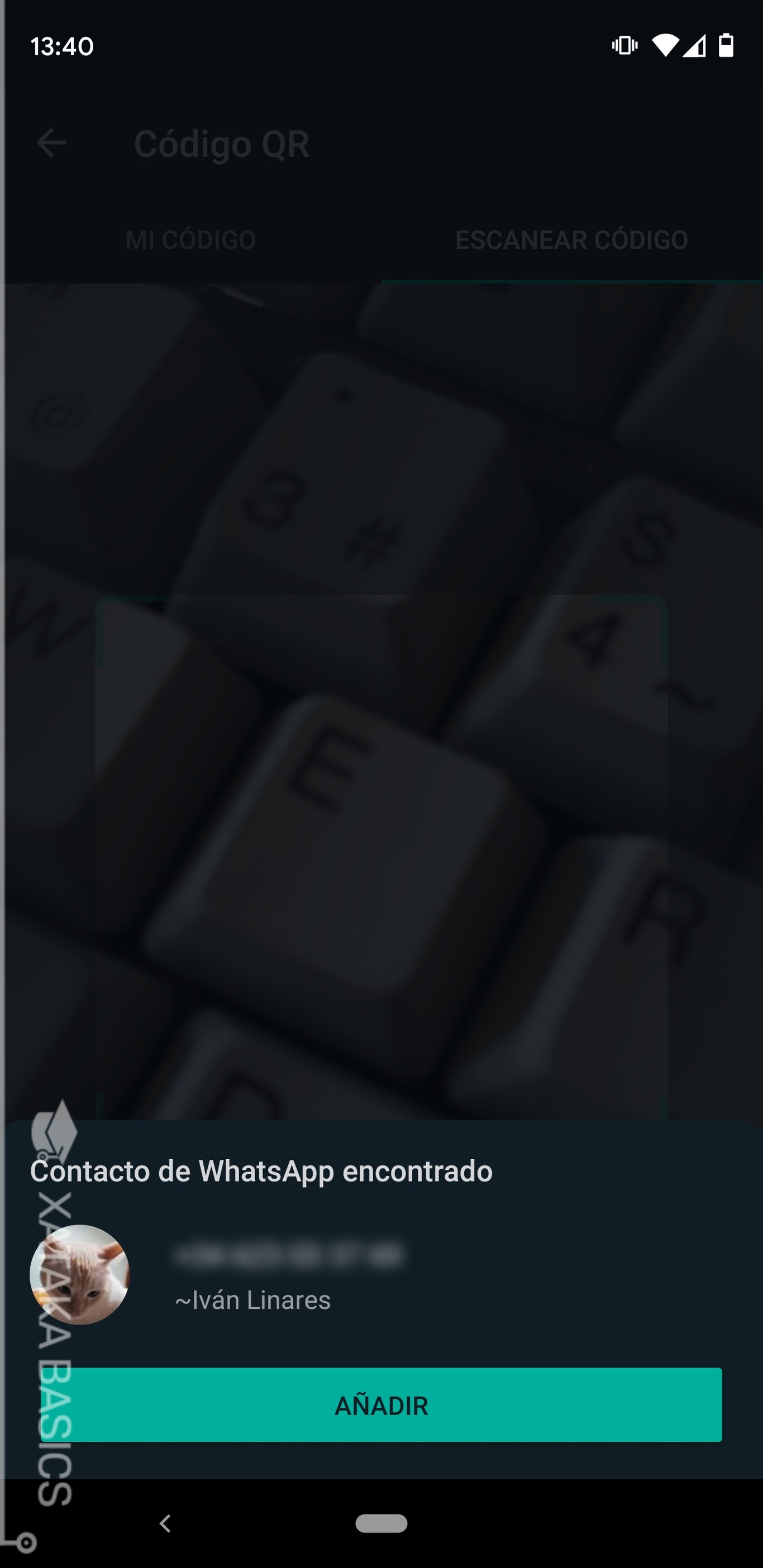 Cómo compartir tu contacto de WhatsApp por código QR