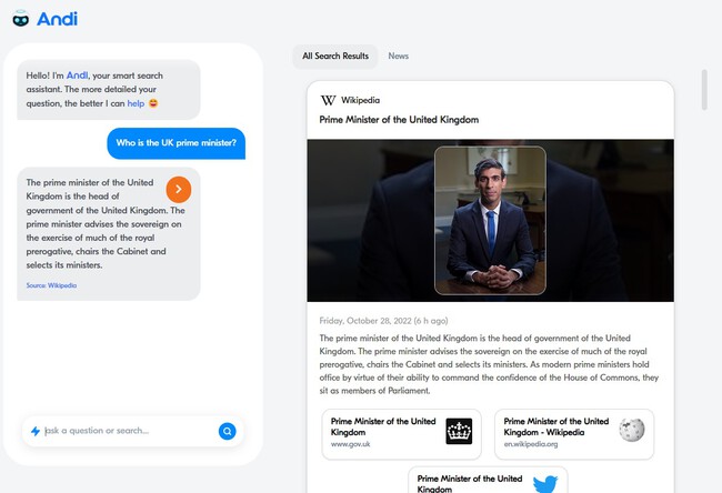Así es buscar en Andi, el nuevo buscador conversacional basado en IA ...