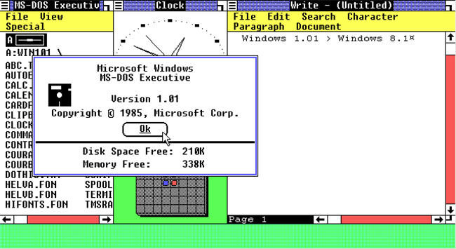Se cumplen 30 años de la presentación de Windows 1.0