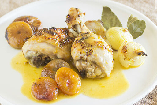 Pollo al horno con salsa de mandarinas. Receta de cocina fácil ...