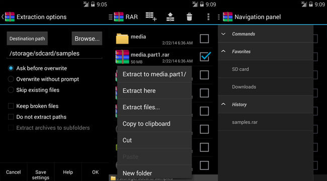 RAR para Android, la aplicación oficial de RARLAB (WinRAR)