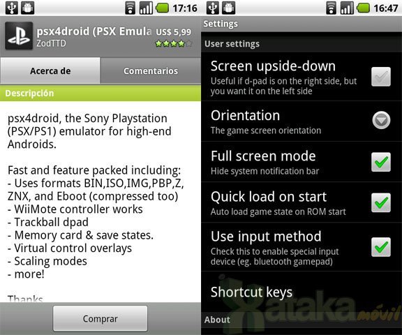 PSX4Droid, ya tenemos el primer emulador de Playstation para Android