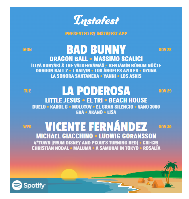 Cómo hacer el cartel musical Fest de Spotify con Instafest App