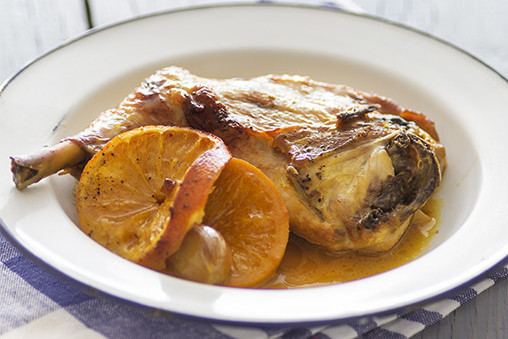 Pollo asado con naranja y azafrán. Receta de cocina fácil, sencilla y ...