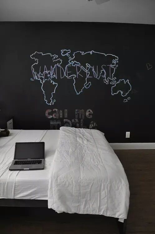 17 ideas para colocar una pared de pizarra en casa