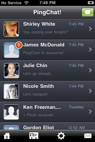 WhatsApp y PingChat! aplicaciones de mensajería entre plataformas móviles