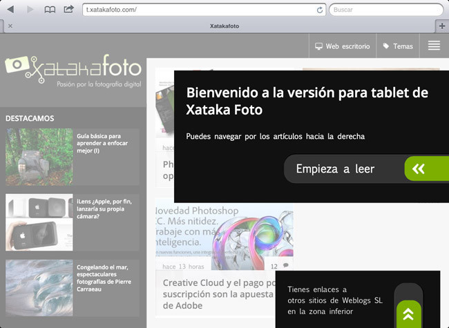 Xataka Foto estrena versión para tablets