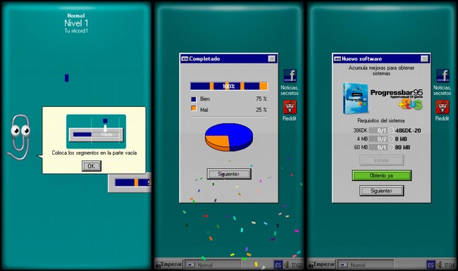 Progressbar95, un alocado juego inspirado en Windows 95 que tiene hasta ...