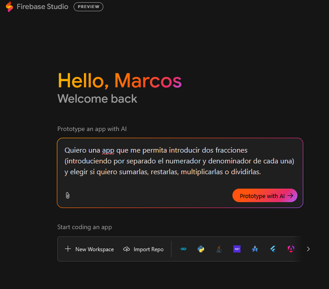 He probado Firebase Studio de Google: en un minuto he creado mi propia ...