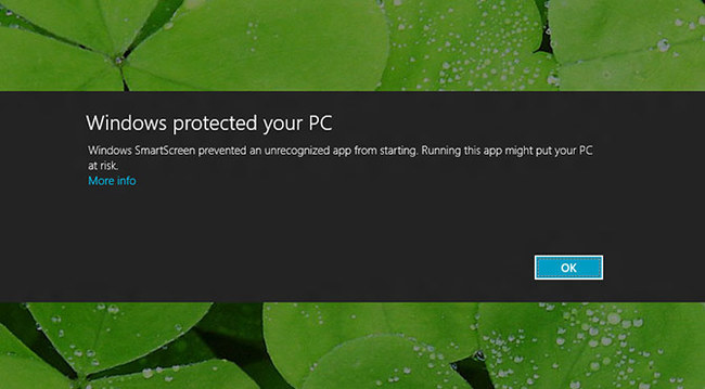 Seguridad en Windows 8: SmartScreen Filter