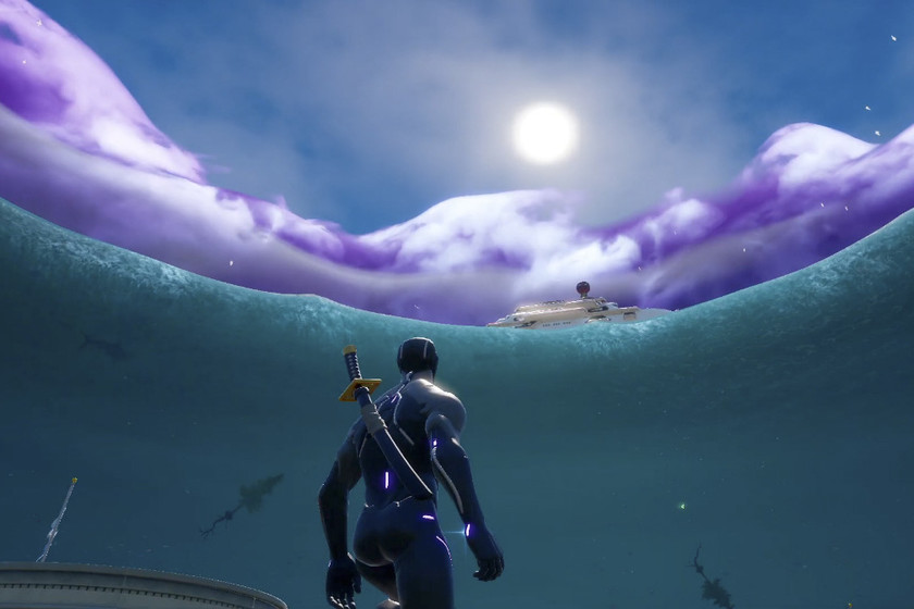 Fortnite inunda su mapa con un tsunami, tiburones, y una vista FPS en ...