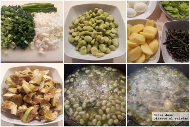 Guiso de huevos y verduras, receta de cocina fácil, sencilla y deliciosa