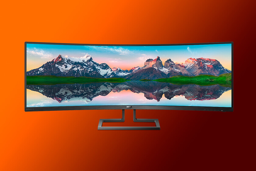 El imponente monitor súper panorámico Philips 498P9/00 de 49" tiene un ...