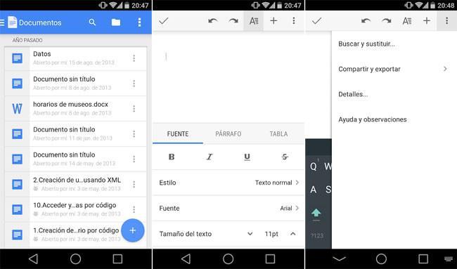 Google Docs y Sheets para Android añaden nuevas funcionalidades y ...