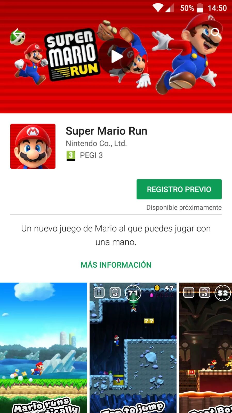 Super Mario Run está más cerca de Android tras habilitar su registro previo