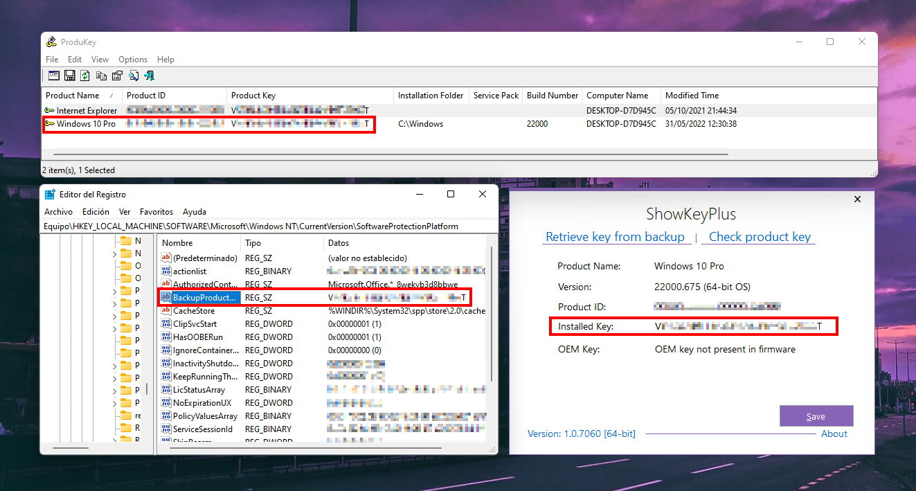 Cómo saber mi clave de producto de Windows 11