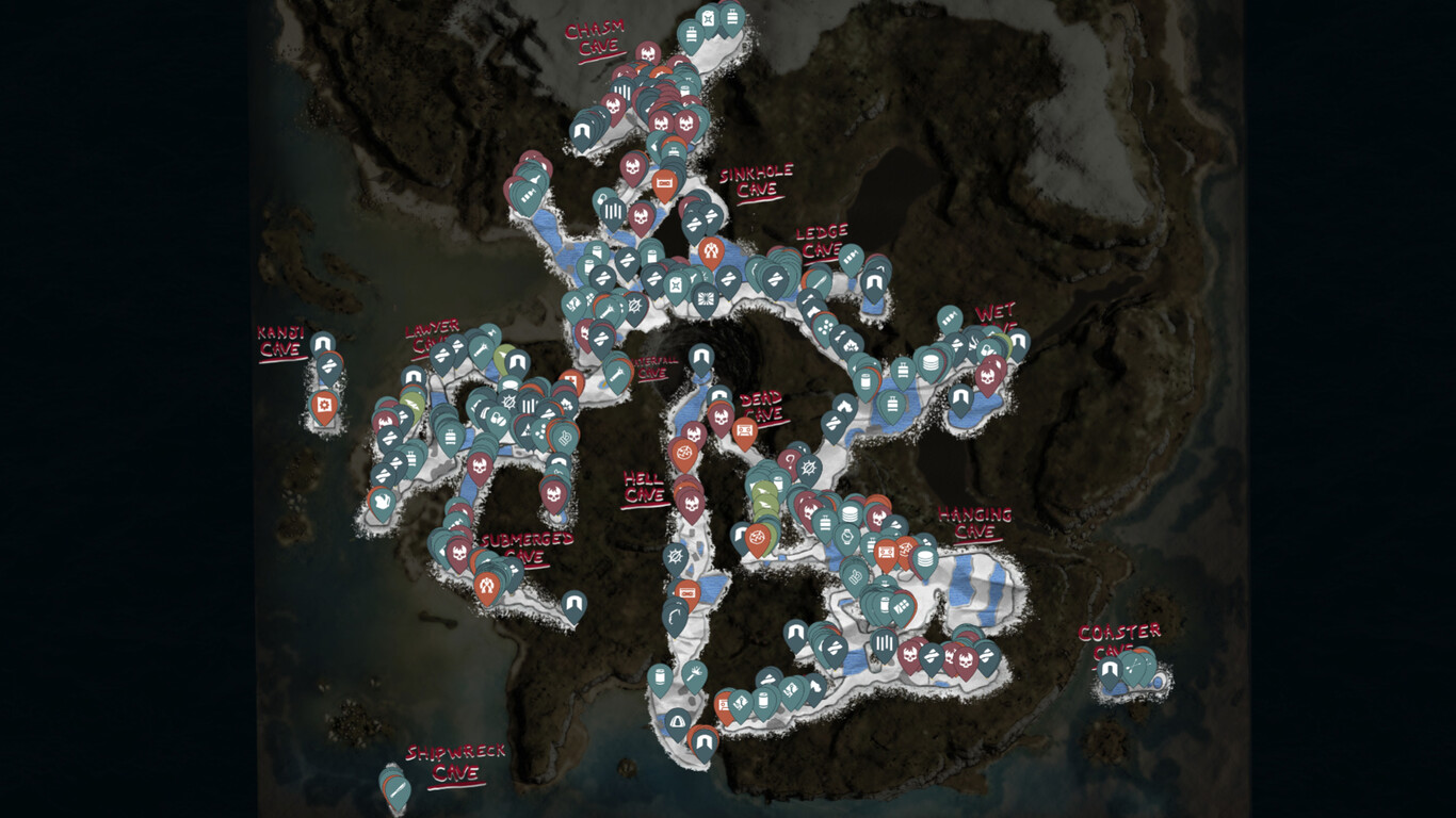 Mapa interactivo de The Forest para localizar todos los recursos ...