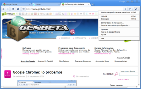 Google Chrome Tour: Galería de capturas de pantalla