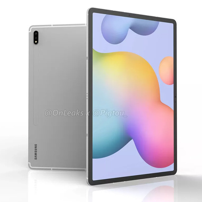 Los renders de la Samsung Galaxy Tab S7+ muestran una gran tablet de 12 ...