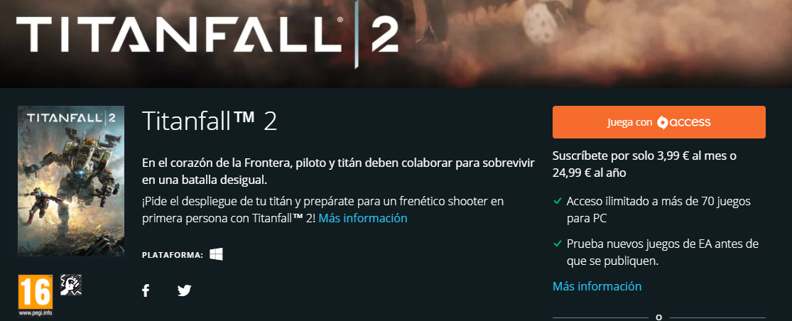 Titanfall 2: ya lo puedes jugar gratis desde Xbox y PC con EA Access y Origin Access