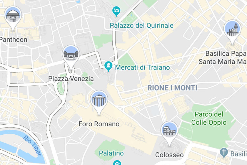 Lugares Famosos En Roma Mapa Google Mapa Moderno De La Ciudad De Roma,