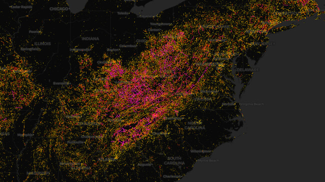 Curvature, el mapa que recopila las carreteras con más curvas del planeta