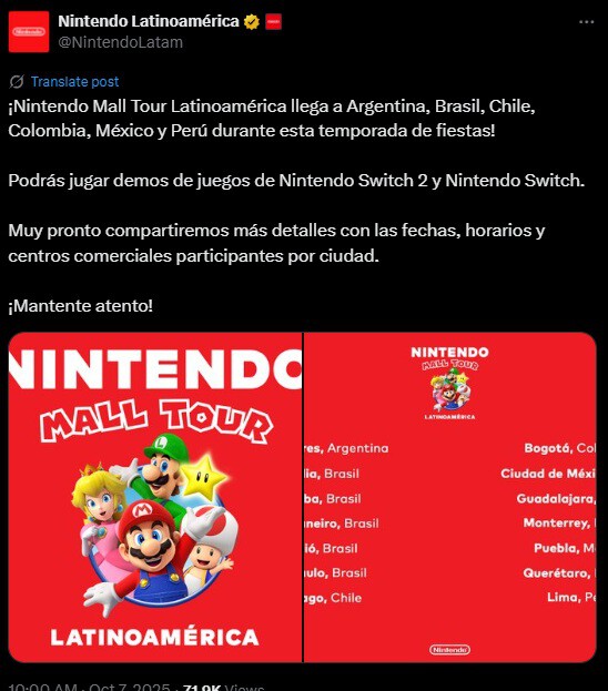 Nintendo Mall Tour llega a México y Latinoamérica: reveladas las ...