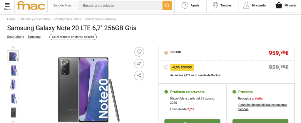 Samsung Galaxy Note 20 y Note 20 Ultra: dónde comprar más barato y al ...