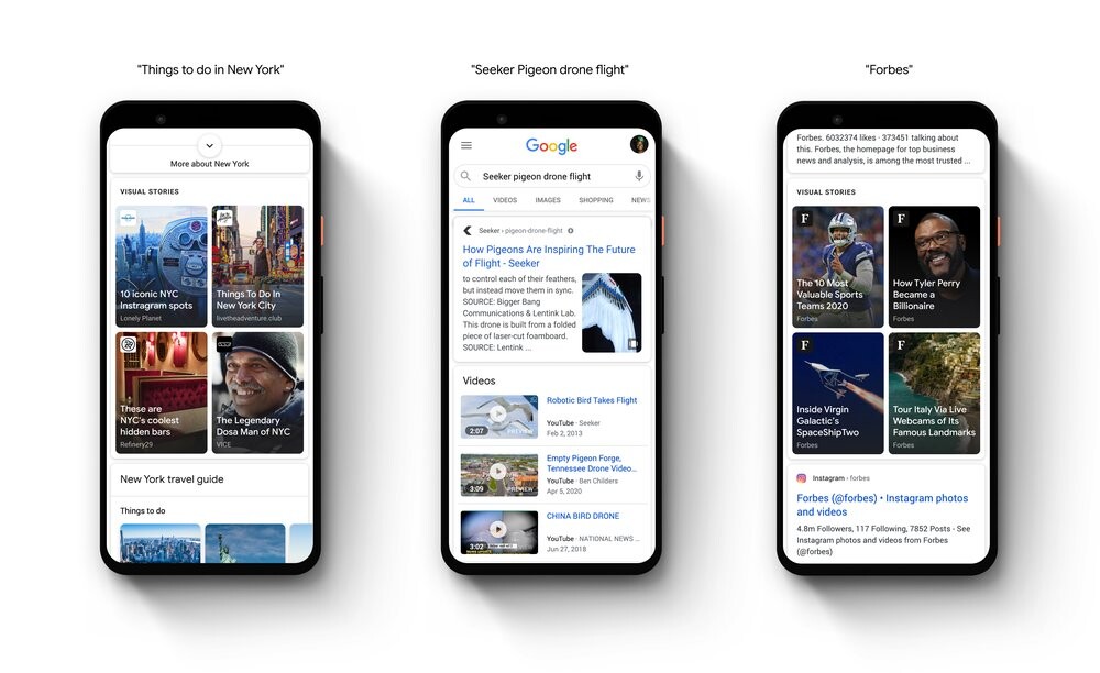 Google Discover estrena las historias web