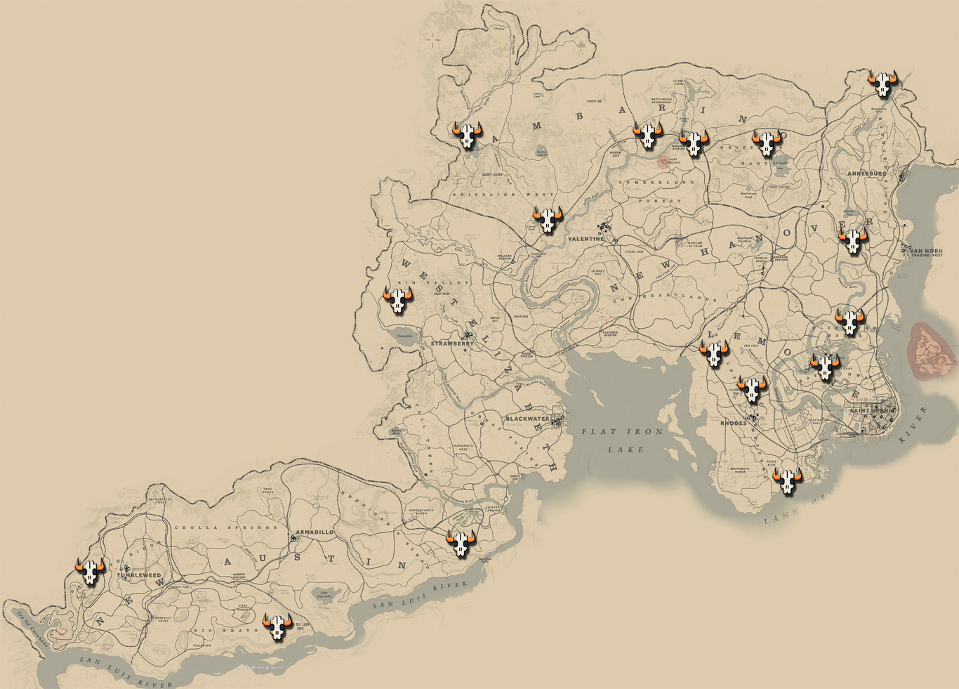 Guía Red Dead Redemption 2: mapa y vídeo para encontrar todos los ...