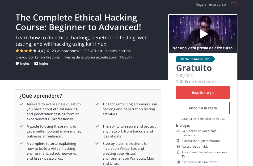 Aprovecha gratis y por tiempo limitado este curso completo de Hacking ...
