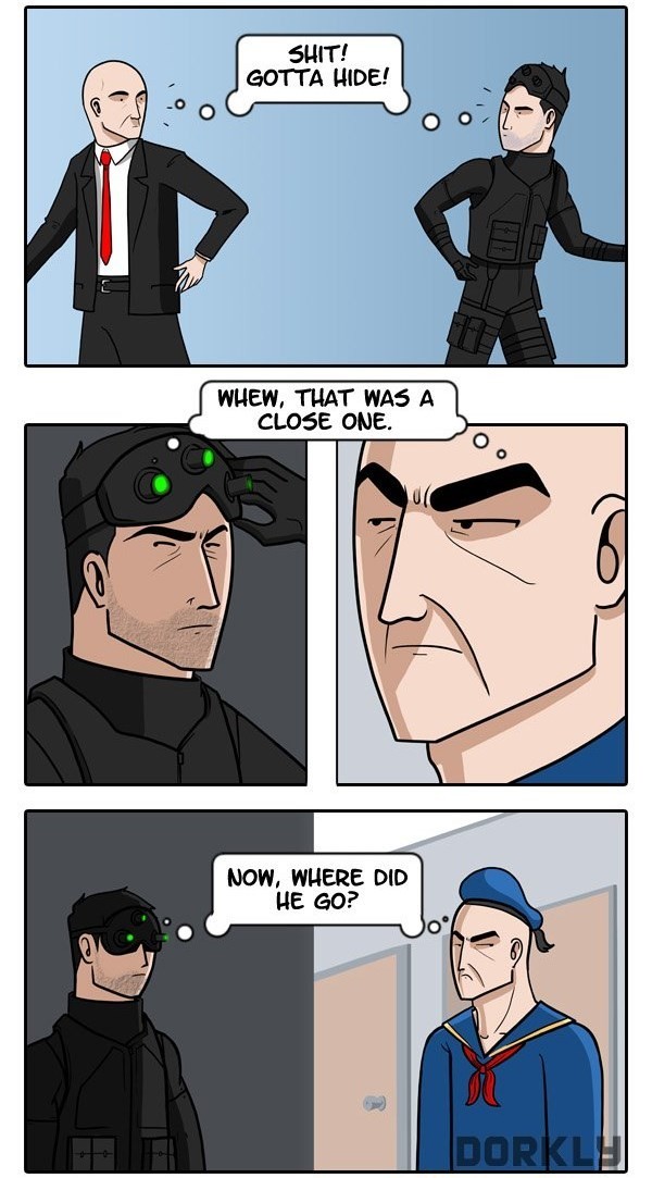 Imagen de la semana: la sutil diferencia entre el agente 47 y Sam Fisher