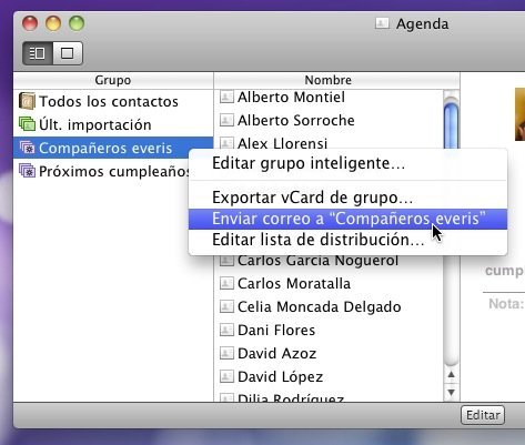 Agenda de Mac OS X: Qué son y cómo utilizar los "grupos inteligentes"