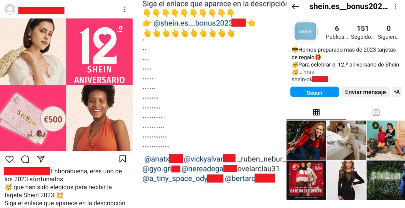 Ten cuidado si te ofrecen tarjetas regalo de SHEIN en Instagram: es un ...