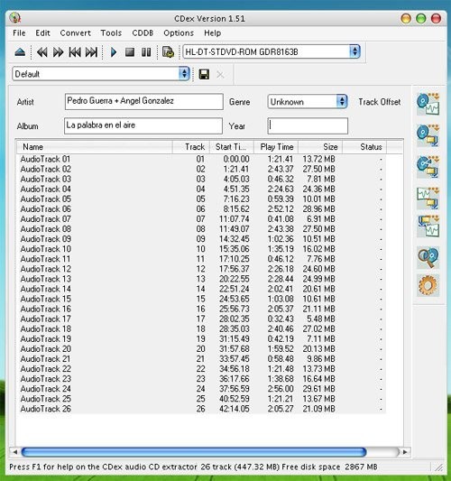 Cómo convertir un cd de audio a MP3 con CDex