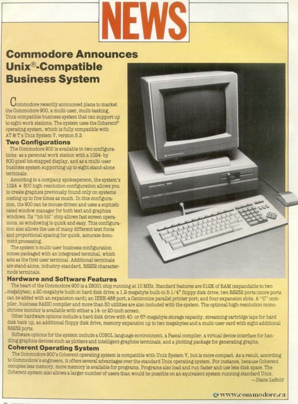 Ordenadores perdidos: el Commodore 900 quiso cambiar el mundo gracias a ...