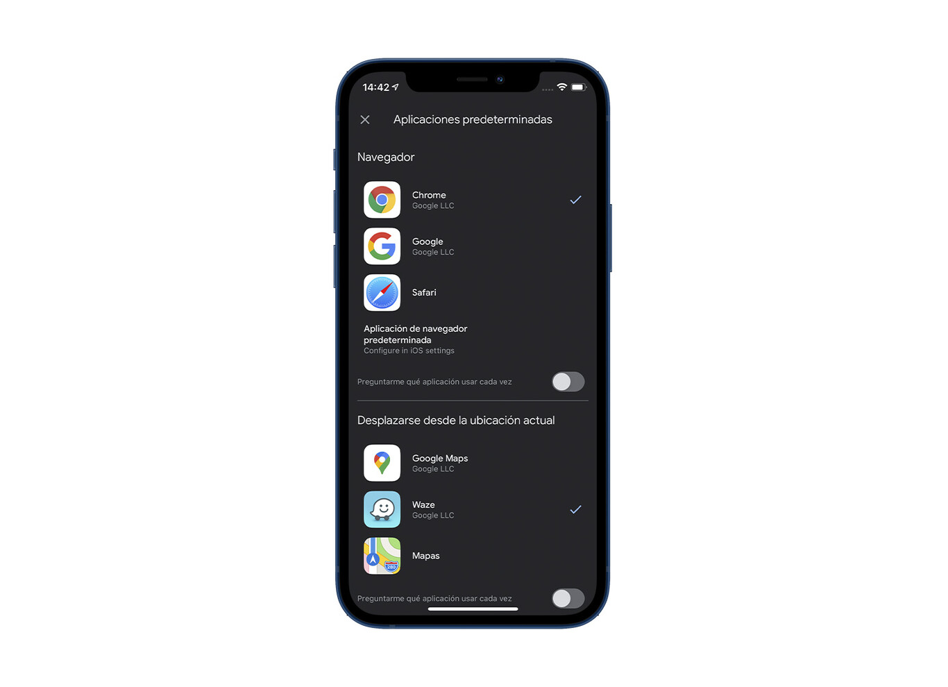 iOS 14: cómo gestionar las apps predeterminadas de Google de forma ...
