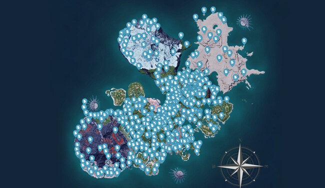 Mapa interactivo de Palworld, ubicación de todas las torres, biomas ...