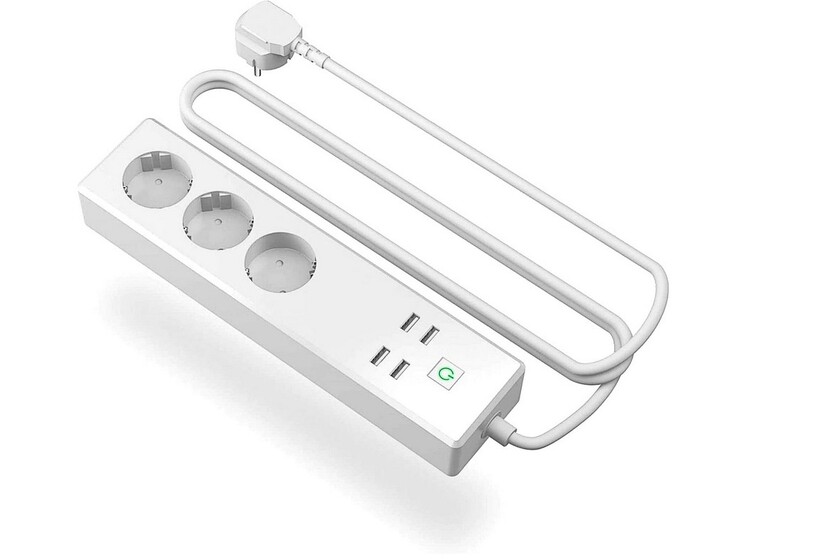 Esta regleta inteligente con tres enchufes es compatible con Alexa y ...