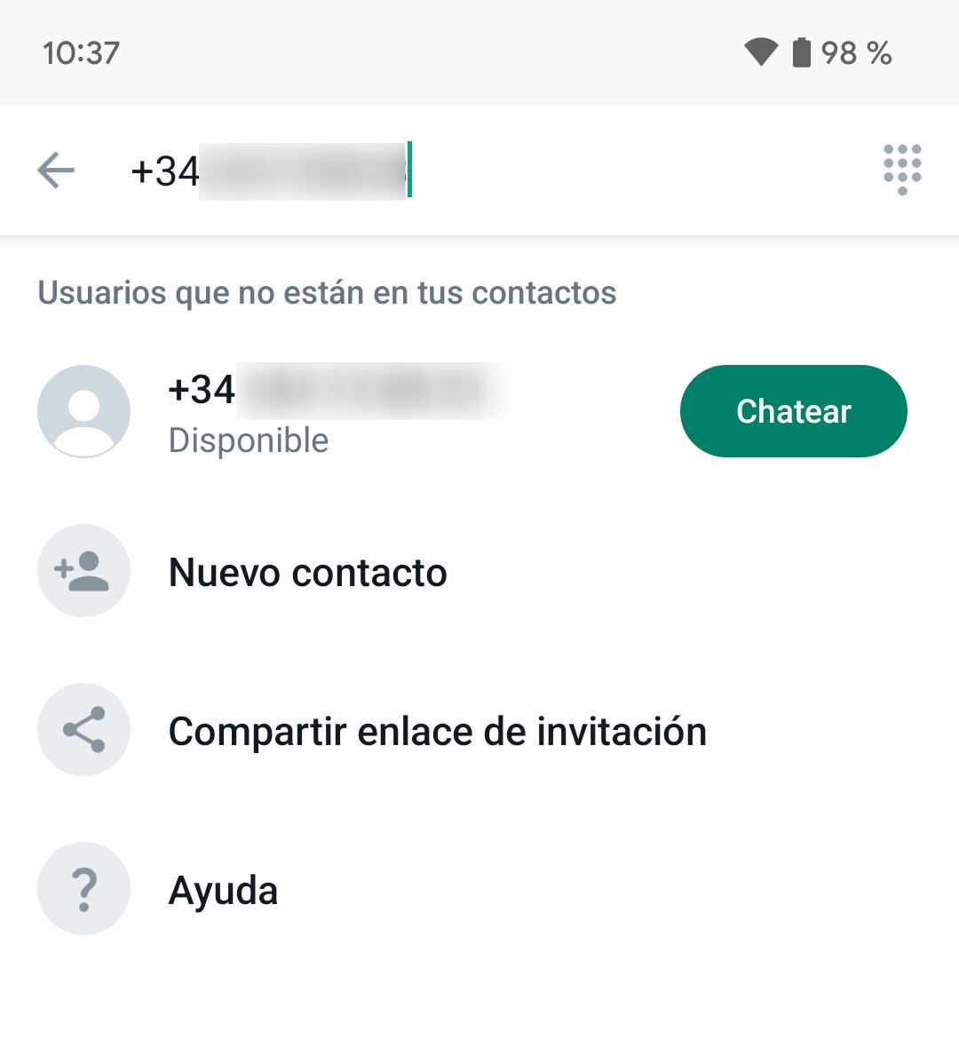 Cómo enviar mensajes de WhatsApp sin guardar el contacto desde la propia app