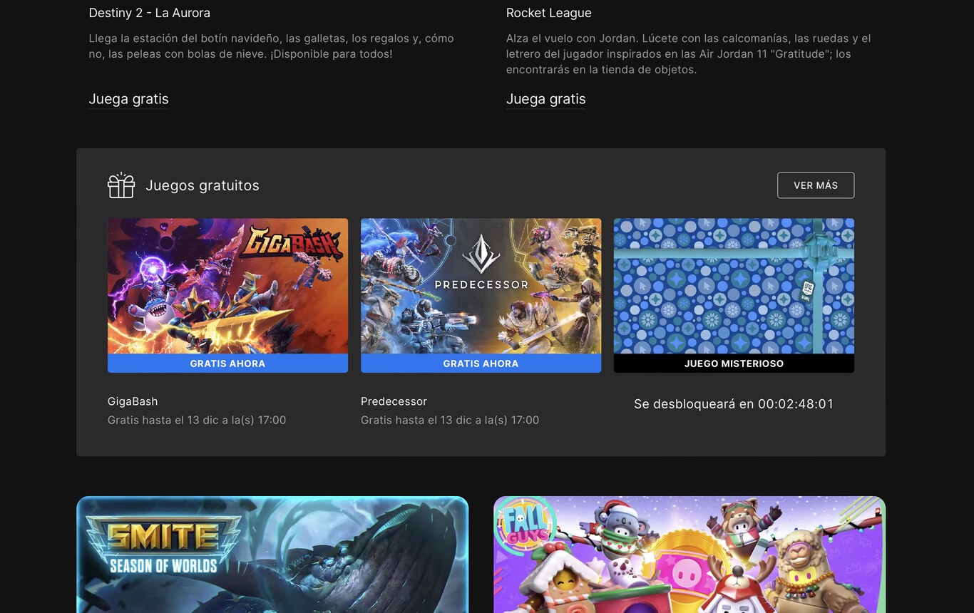 Juegos gratis de Epic Games Store en Navidad 2023: cómo conseguir los título que regalan cada día