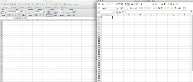 ¿Qué diferencias hay entre Excel y LibreOffice Calc y qué ofrece Google frente a ellas?