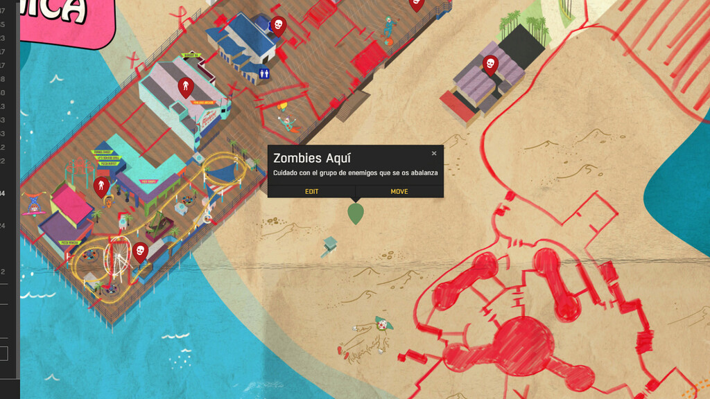 Mapa interactivo de Dead Island 2 con la ubicación de los esquemas de ...