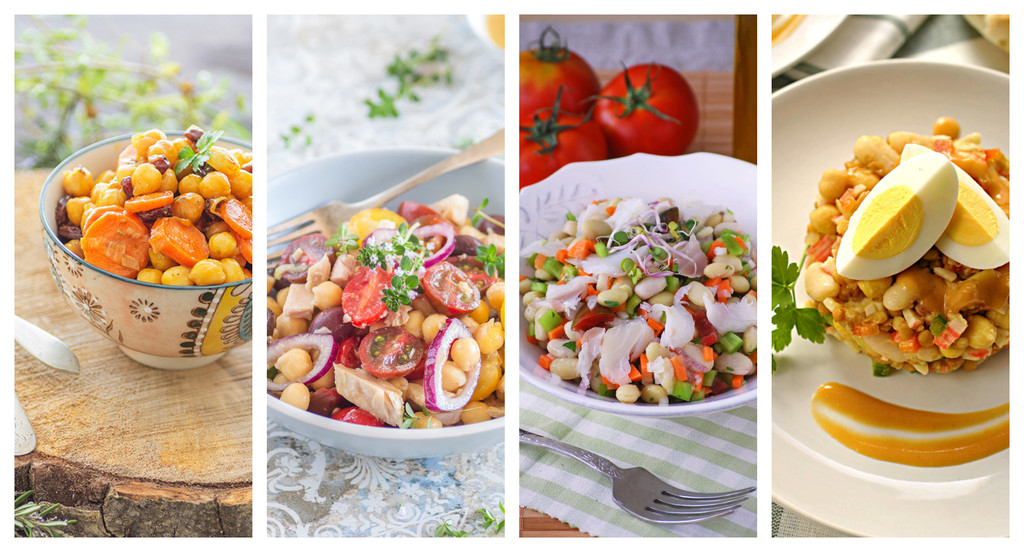 Las 12 mejores recetas de ensaladas con legumbres de bote para comer en ...