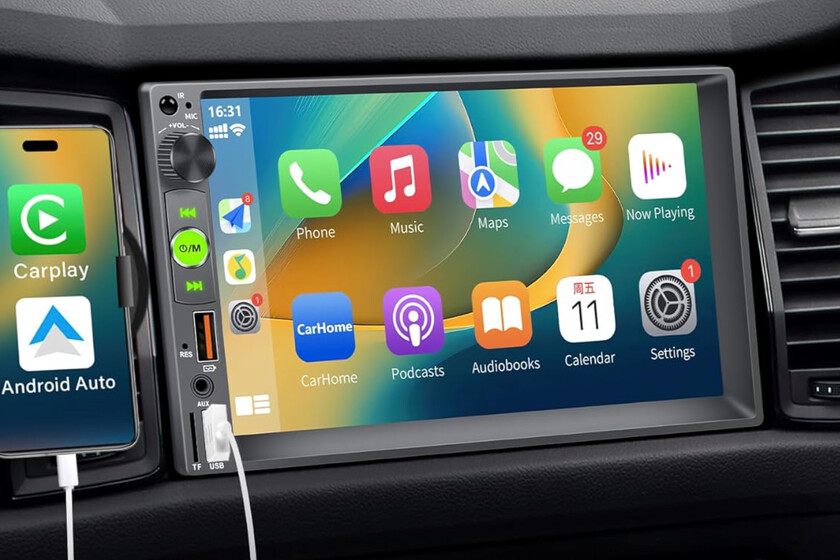 Tener Android Auto o CarPlay en cualquier coche es posible con esta radio de menos de 50 euros