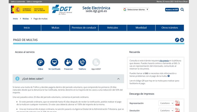 Cómo pagar una multa de la DGT por internet: así se realiza el trámite