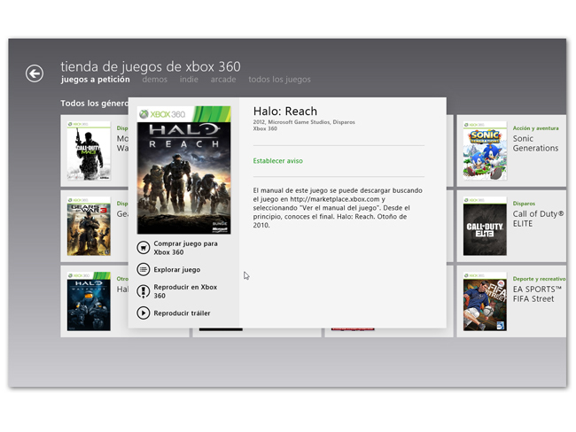Windows 8, Xbox Live y juegos