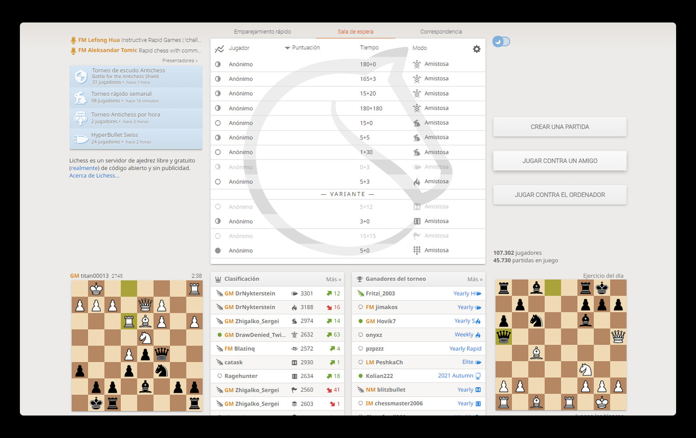 En esta web puedes jugar partidas de ajedrez con amigos, participar en ...